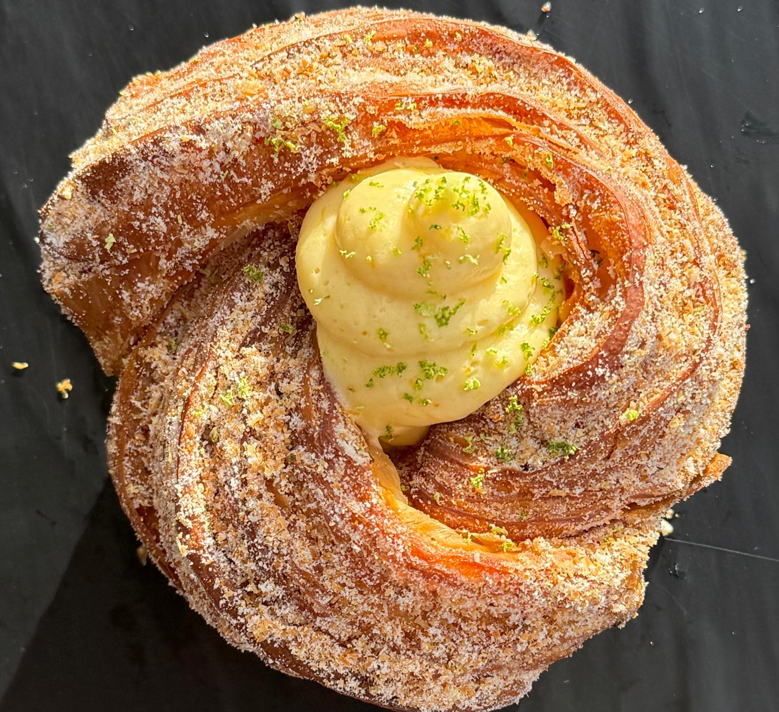 Cruffin (Croissant Muffin) Banana Cream | Evergreen Bread & Cocktail Lounge